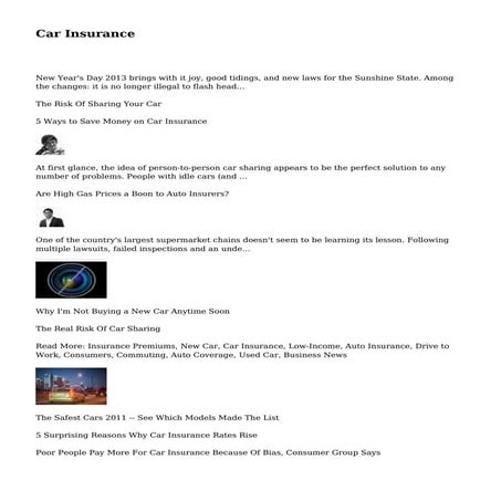 Car Insurance | PDF