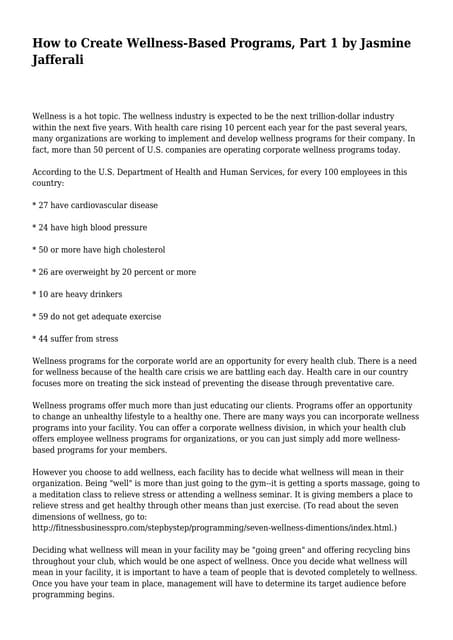 Health and Wellness Presentation | PPT