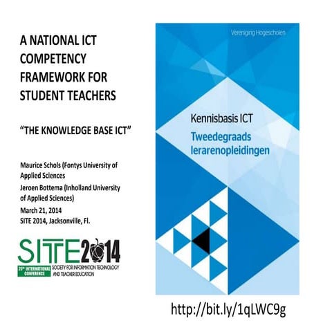 A National ICT Competency Framework for Student Teachers | PPT