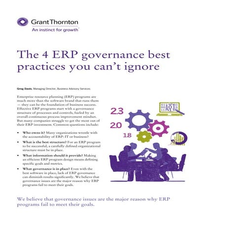 The 4 ERP governance best practices you can’t ignore | PDF ...