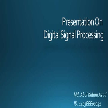 presentation on DSP | PPT