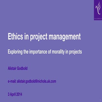 Ethics in project management | PDF
