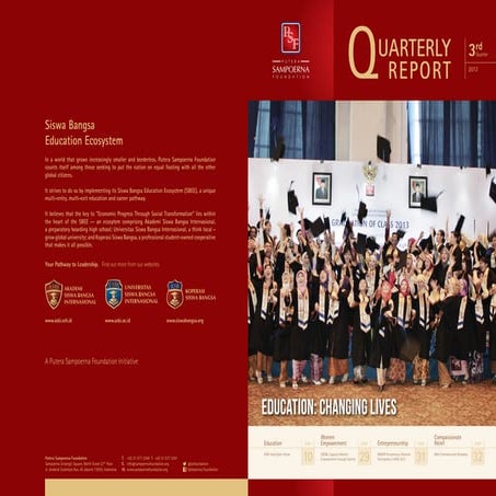 Putera Sampoerna Foundation Report Quarter 3 2013 | PDF