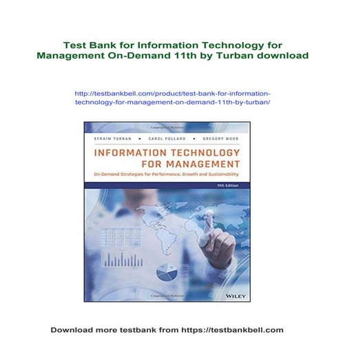 Test Bank for Information Technology for Management On-Demand 11th by ...