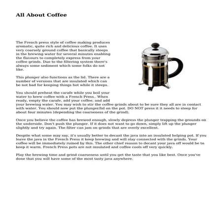 All About Coffee | PDF