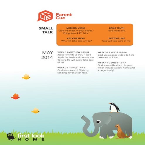 First Look 3-5 yrs Monthly Parent Cue | PDF