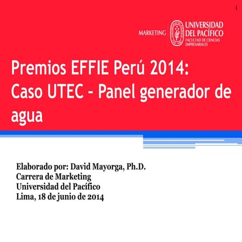 Caso UTEC – Panel generador de agua | PPTX