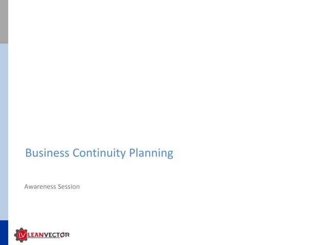 Business Continuity Planning Presentation Overview | PPT