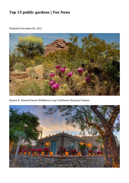 Top 13 public gardens | Fox News | PDF Top 13 public gardens | Fox News | PDF