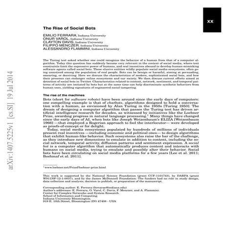 A CONCEPTUAL FRAMEWORK OF A DETECTIVE MODEL FOR SOCIAL BOT ...