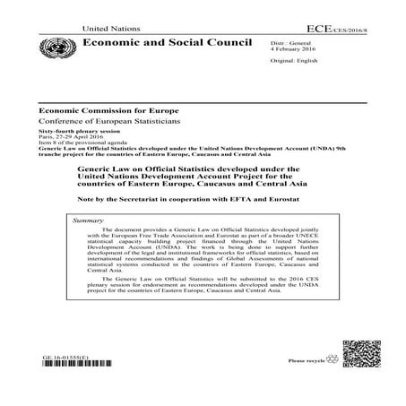 Generic law on official statistics | PDF