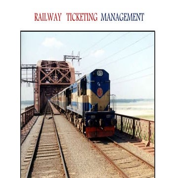 Railway ticketing managment. | PPTX