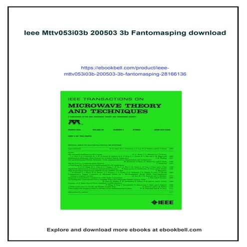 Download full ebook of Ieee Mttv053i03b 200503 3b Fantomasping instant ...