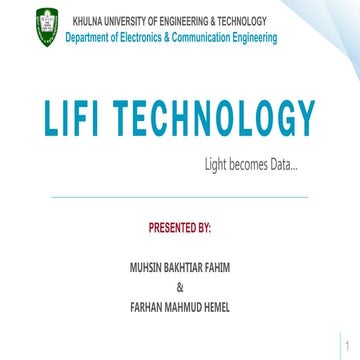 A Brief of LiFi | PPTX