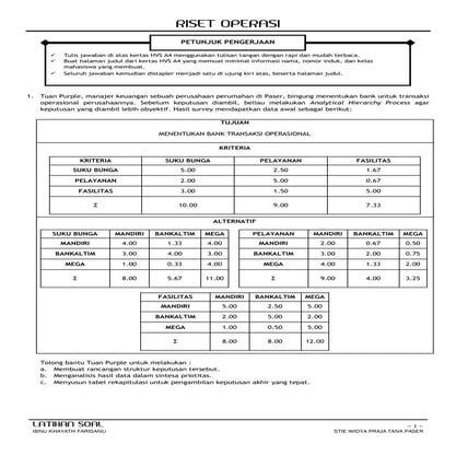 Soal Latihan UTS | PDF