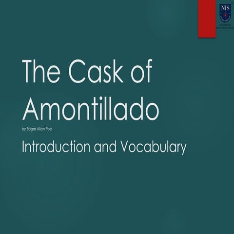 The Cask of Amontillado Introduction and Vocabulary .pptx