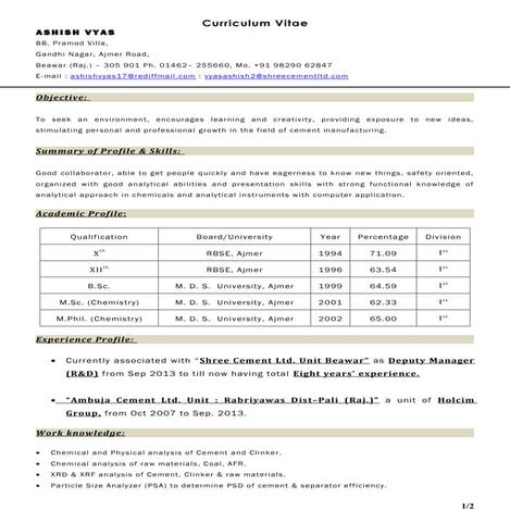 RESUME ASHISH VYAS | DOC