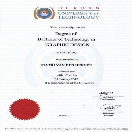 Degree of Bachelor of Technology in Graphic Design (2) | PDF