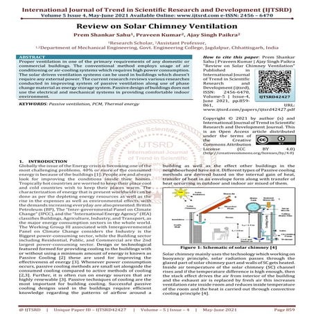 Review on Solar Chimney Ventilation | PDF