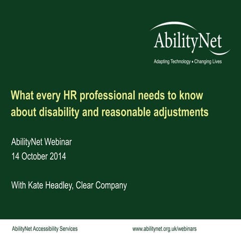 What every HR professional needs to know about reasonable adjustments ...