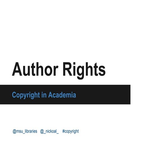 Authors Rights | PPT