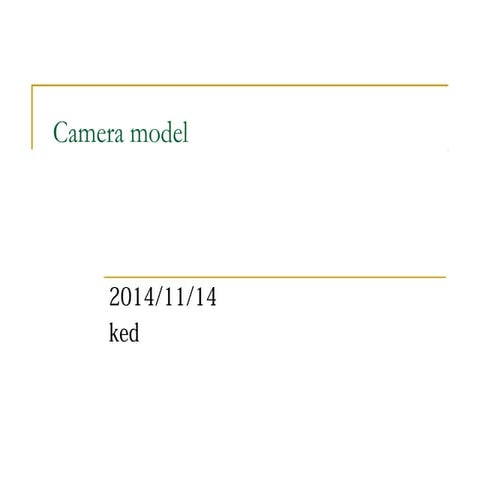 Camera model | PPT