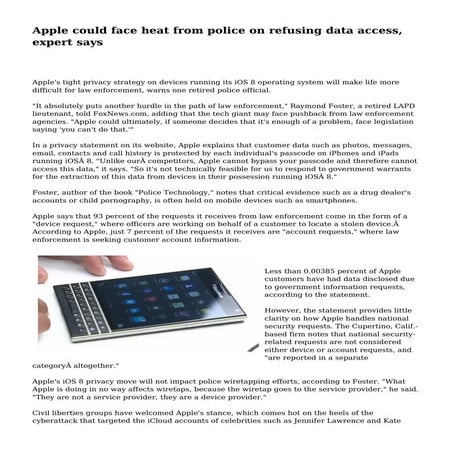 Apple Legal process guidelines US | PDF