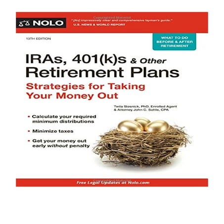 IRAs, 401(k)s & Other Retirement Plans - Twila Slesnick PhD Enrolled Agent - Strategies for ...