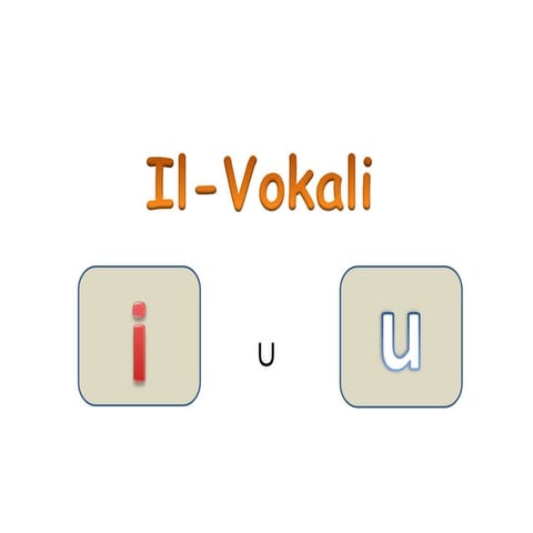il-vokali i u u | PPTX
