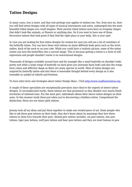 What Are The Different Types Of Back Tattoos? | PPT