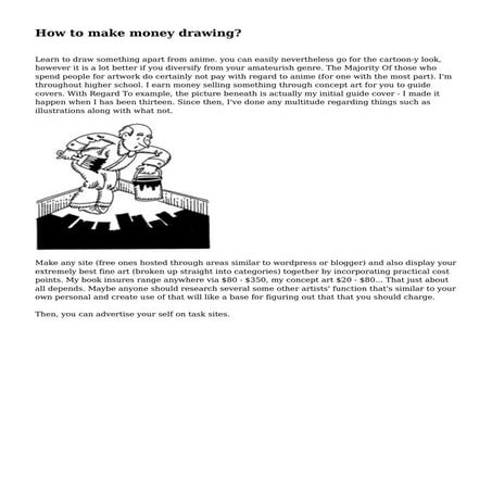 How to make money drawing? | PDF | Drawing and Sketching | Arts and Crafts