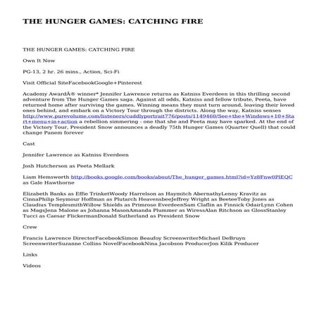 THE HUNGER GAMES: CATCHING FIRE | PDF