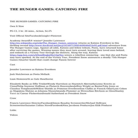 THE HUNGER GAMES: CATCHING FIRE | PDF