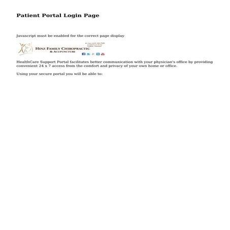 Patient Portal Login Page | PDF