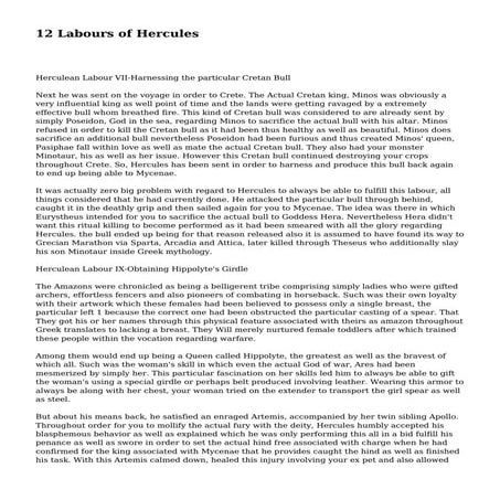 12 Labours of Hercules | PDF