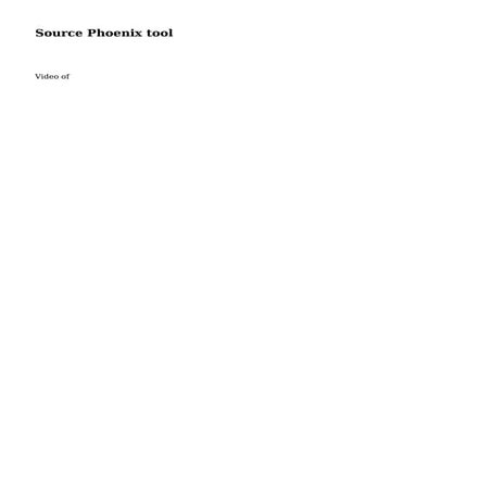 Source Phoenix tool | PDF