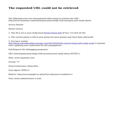 The requested URL could not be retrieved | PDF