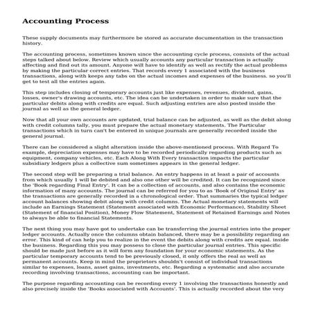 Accounting Process | PDF