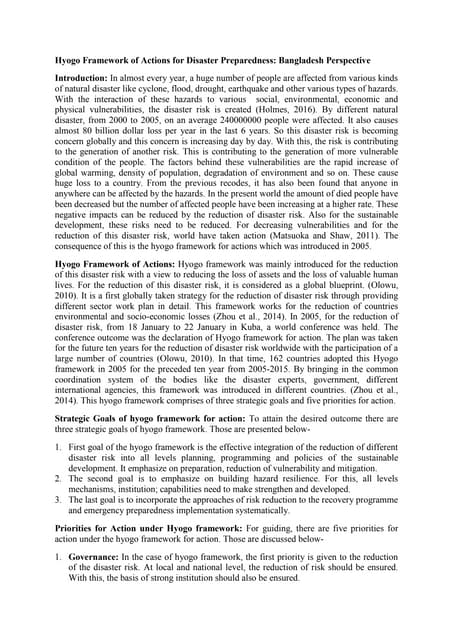 Bangladesh Disaster Management and Prevention | PDF