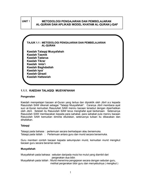 Nota ringkas jawi baru (nota 1) | PPT