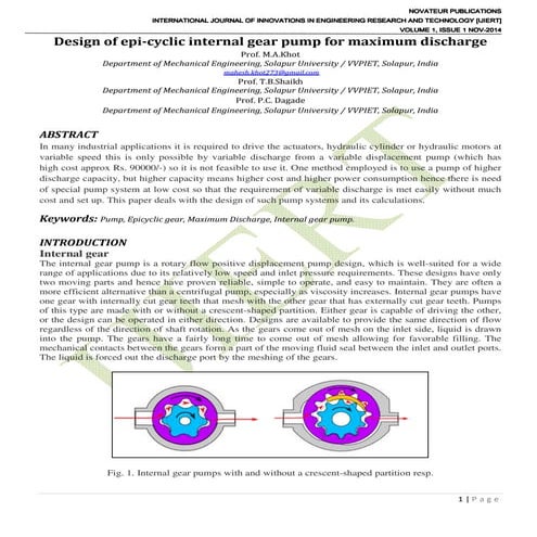 HYDAC PGI Series Internal Gear Pump | PDF