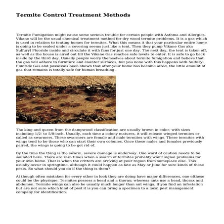 Termite Control Treatment Methods | PDF