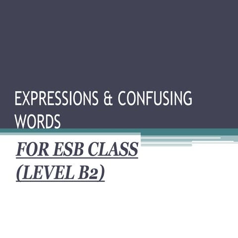 EXPRESSIONS & CONFUSING WORDS | PPTX