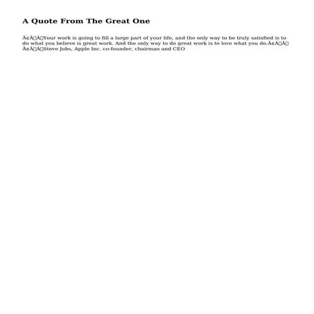 A Quote From The Great One | PDF