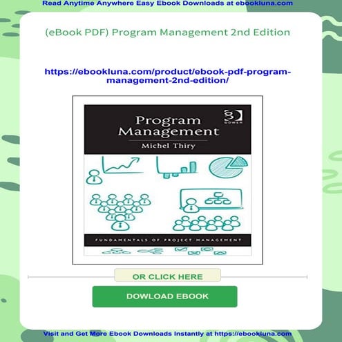(eBook PDF) Program Management 2nd Edition | PDF