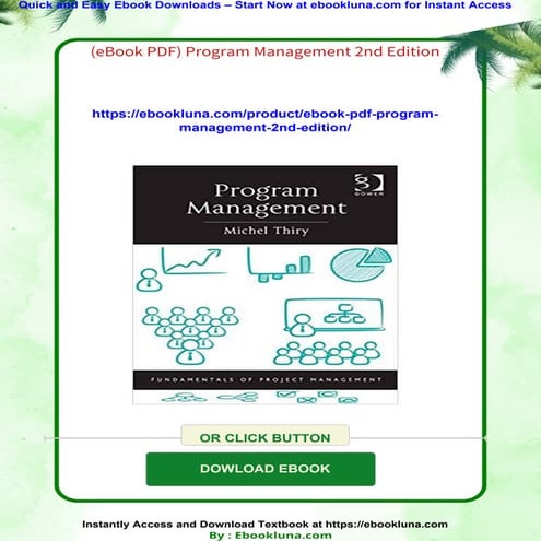 (eBook PDF) Program Management 2nd Edition | PDF