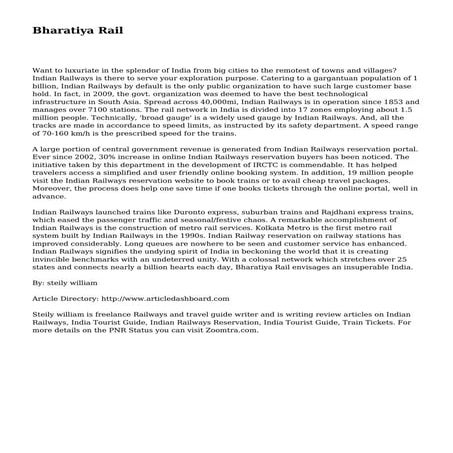 Bharatiya Rail | PDF | Rail Travel | Travel Type