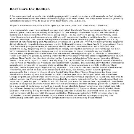 Best Lure for Redfish | PDF