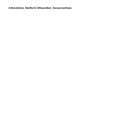 Attention Deficit Disorder Association | PDF