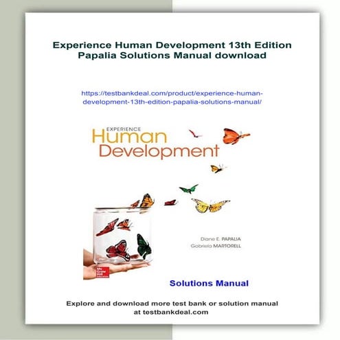 Experience Human Development 13th Edition Papalia Solutions Manual | PDF